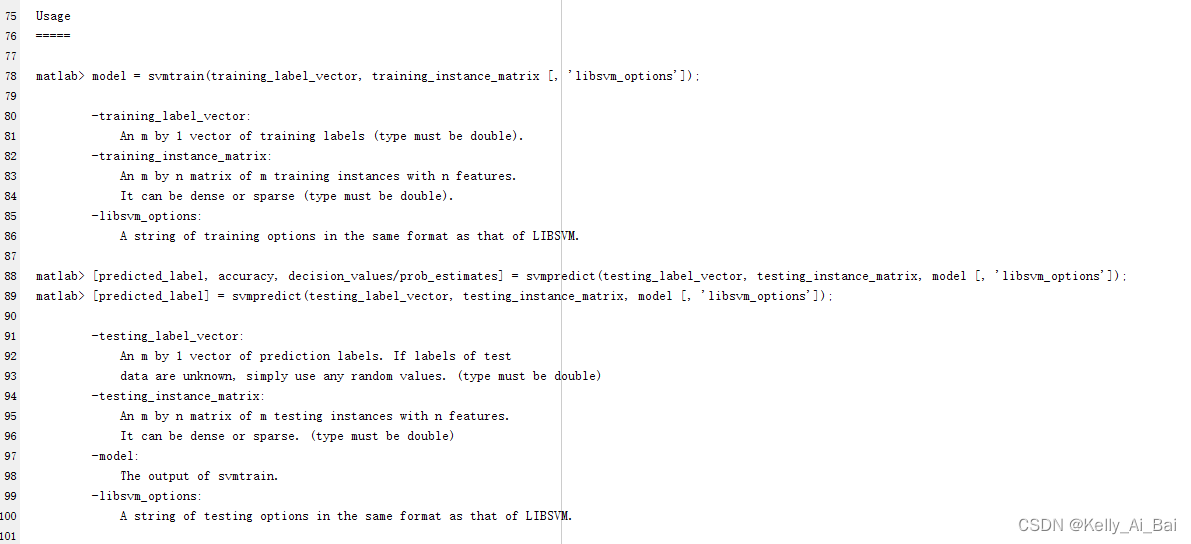 LibSVM中MATLAB自带README文件的介绍_在模型训练中readme是什么意思-CSDN博客