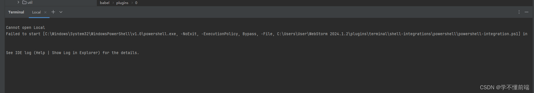 webstorm cannot open local fail to start...-CSDN博客