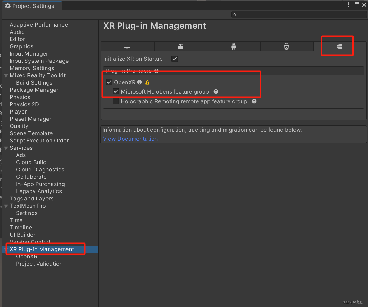 Hololens--Unity项目配置_at least one interaction profile must be added-CSDN博客