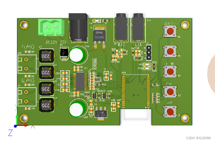 基于蓝牙接收模块的TPA3110音频功放板ALTIUM设计硬件原理图+PCB+封装库文件_tpa3110 电路-CSDN博客