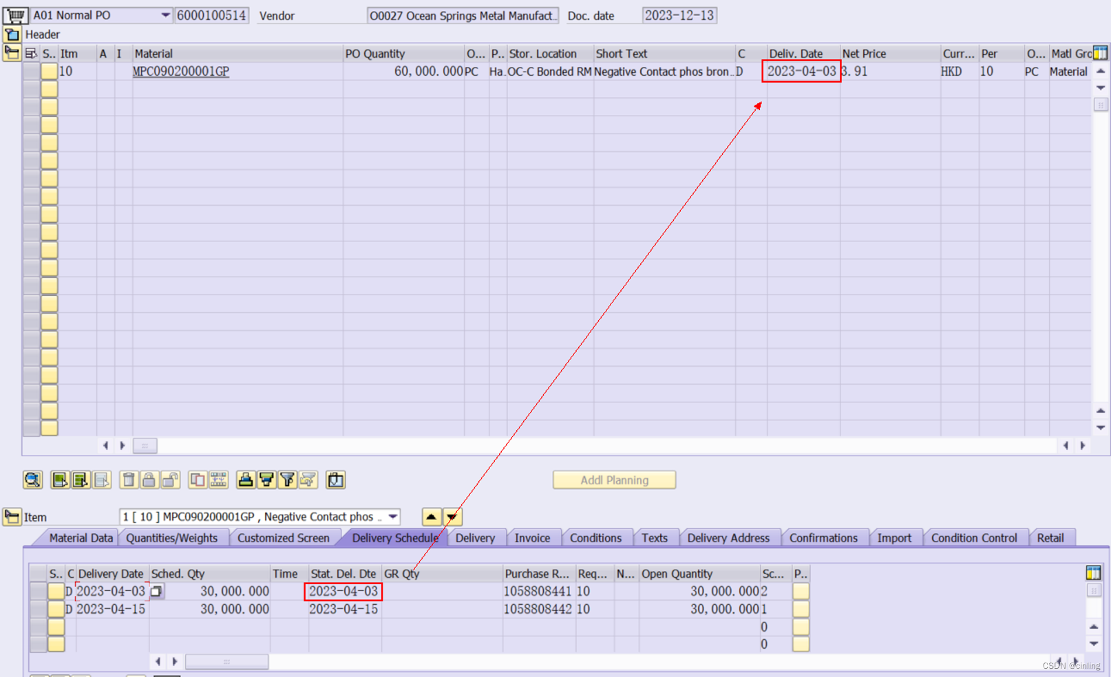 Delivery Schedule in SAP PO_po deliver schedule table sap-CSDN博客
