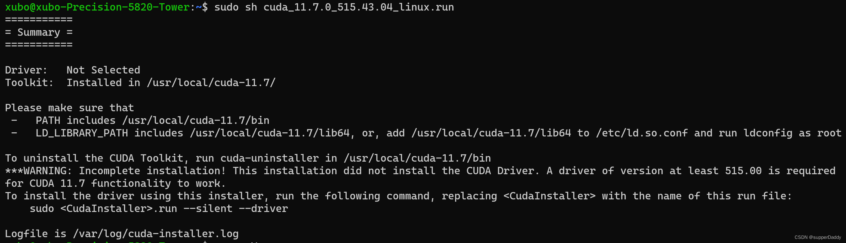 Linux系统下配置CUDA环境，使用GPU训练模型（Ubuntu22.04+python3.10+tensorflow2.8.0+cuda11.7+cudnn8.2.0）_linux安装 ...