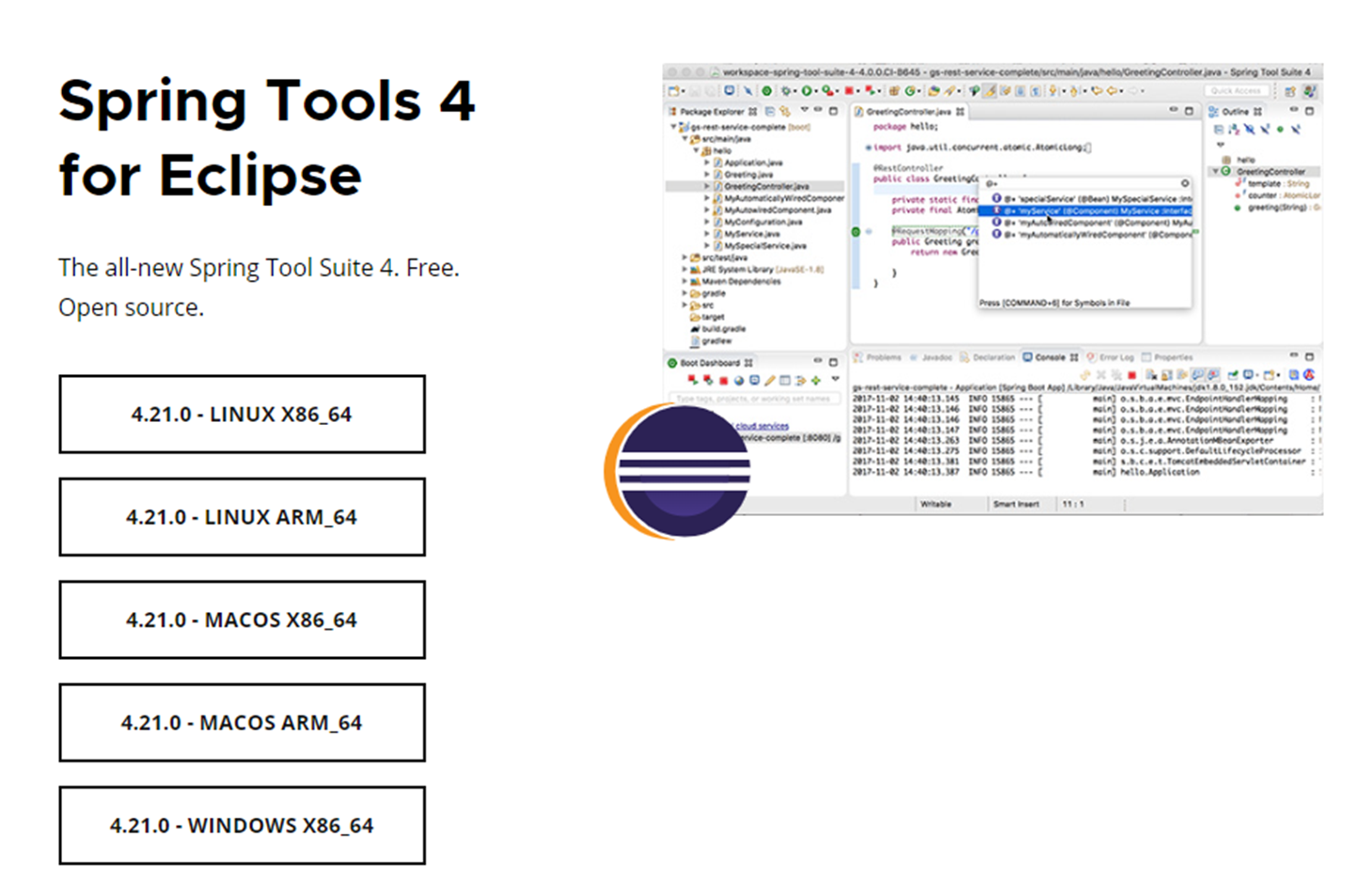 Springboot开发者的福音！免费好用的一站式IDE解决方案来了！SpringToolSuite4登场！_springboot 开源ide ...