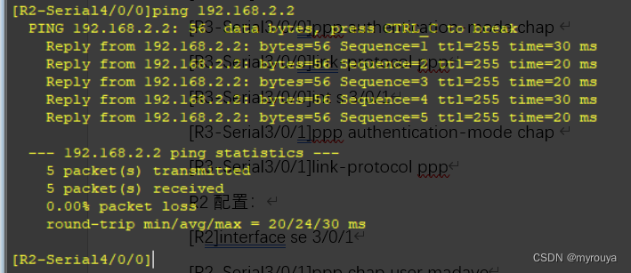 1.R1和R2使用PPP链路直连，R2和R3把2条PPP链路捆绑为PPP MP直连2.按照图示配置IP地址3.R2对R1的PPP进行单向chap验证4.R2和R3的PPP进行双向chap验证 ...