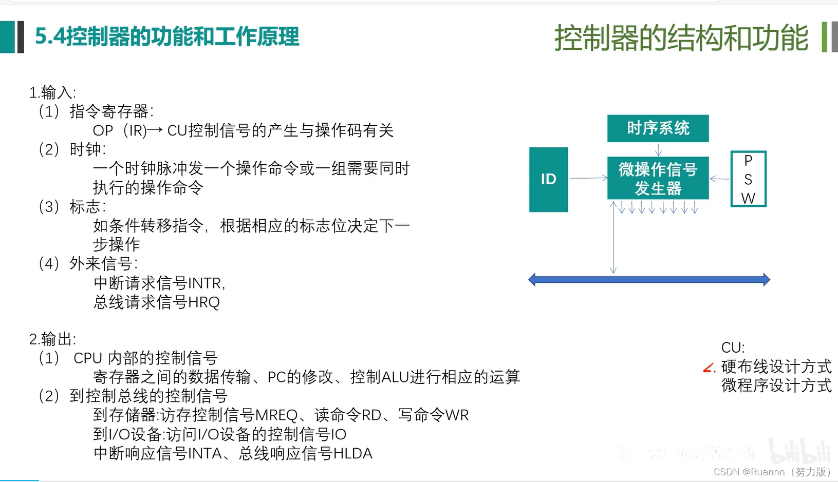 计算机组成原理——第五章CPU_计算机组成原理cpu的控制方式-CSDN博客
