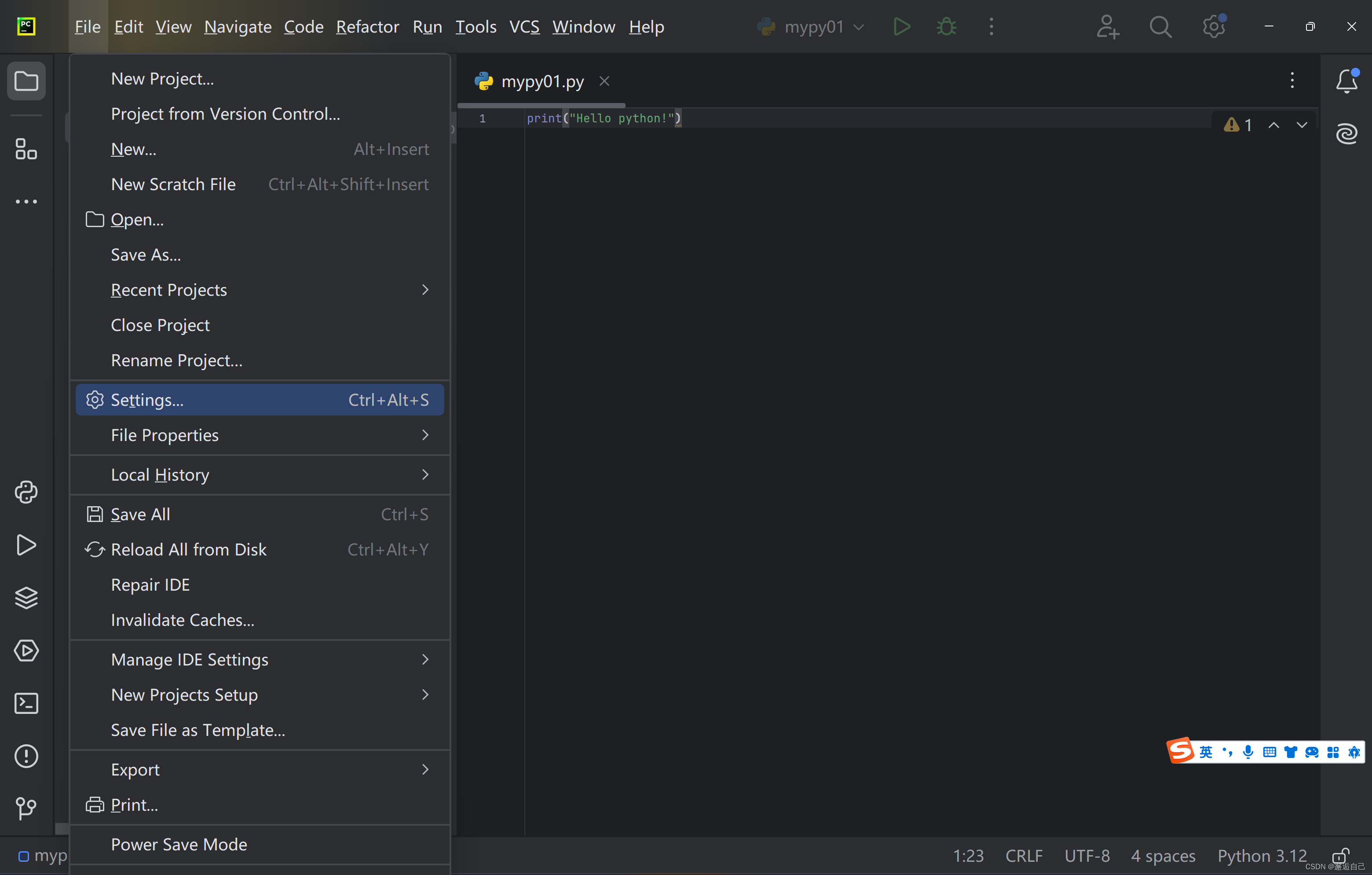 pycharm的使用及相关设置_interpreter type pycharm怎么选-CSDN博客
