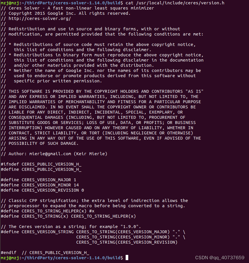 【Ubuntu安装ceres与更换ceres版本】_ubuntu 安装 cere-CSDN博客