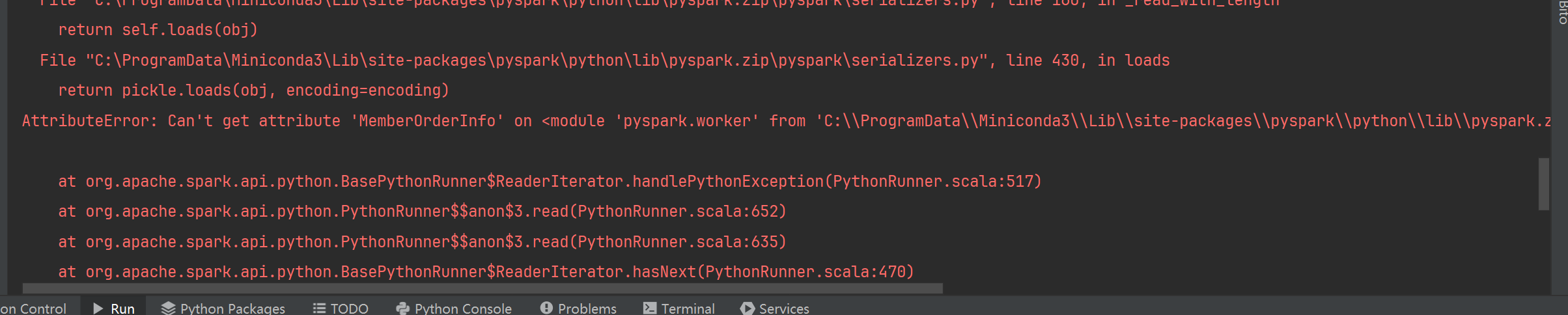 解决pyspark导入模型报错：attributeerror Can‘t Get Attribute ‘xxx‘ On ＜module ‘pysparkworker‘ From 3611