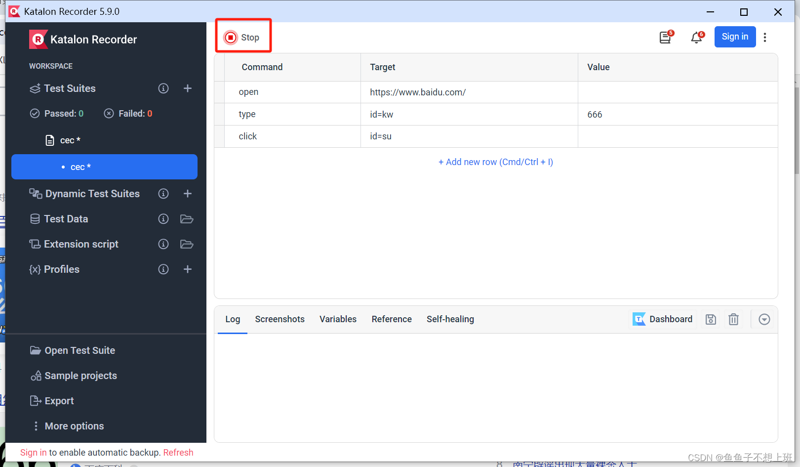 KatalonRecorder录制脚本使用教程_katalon recorder-CSDN博客