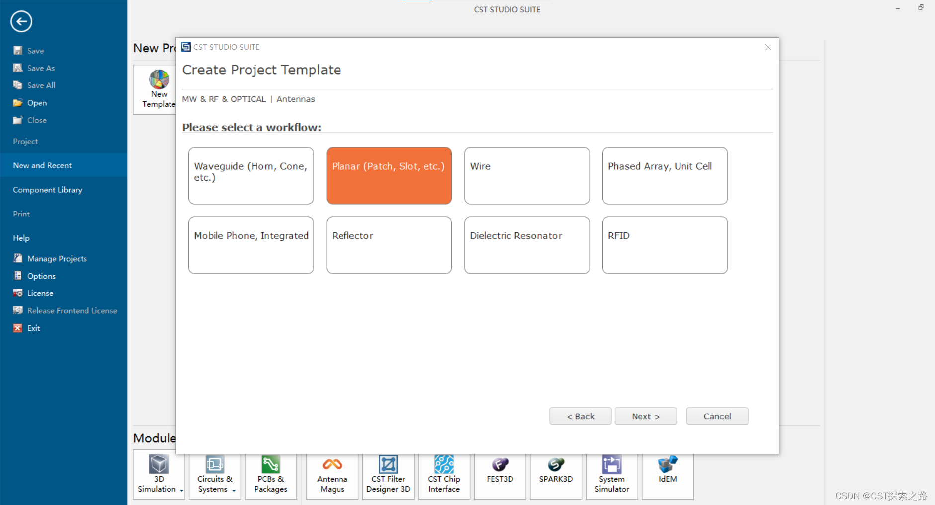 2.4GHz微带贴片天线CST仿真教程-CSDN博客