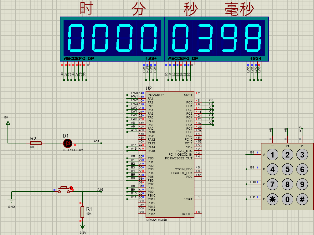 Proteus Stm32单片机 电子时钟 Proteus仿真stm32时钟 Csdn博客