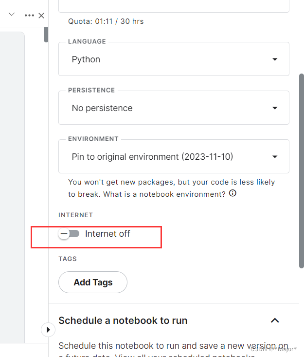 Kaggle关闭提交Notebook的网络（Internet）_怎么关闭kaggle的邮件-CSDN博客