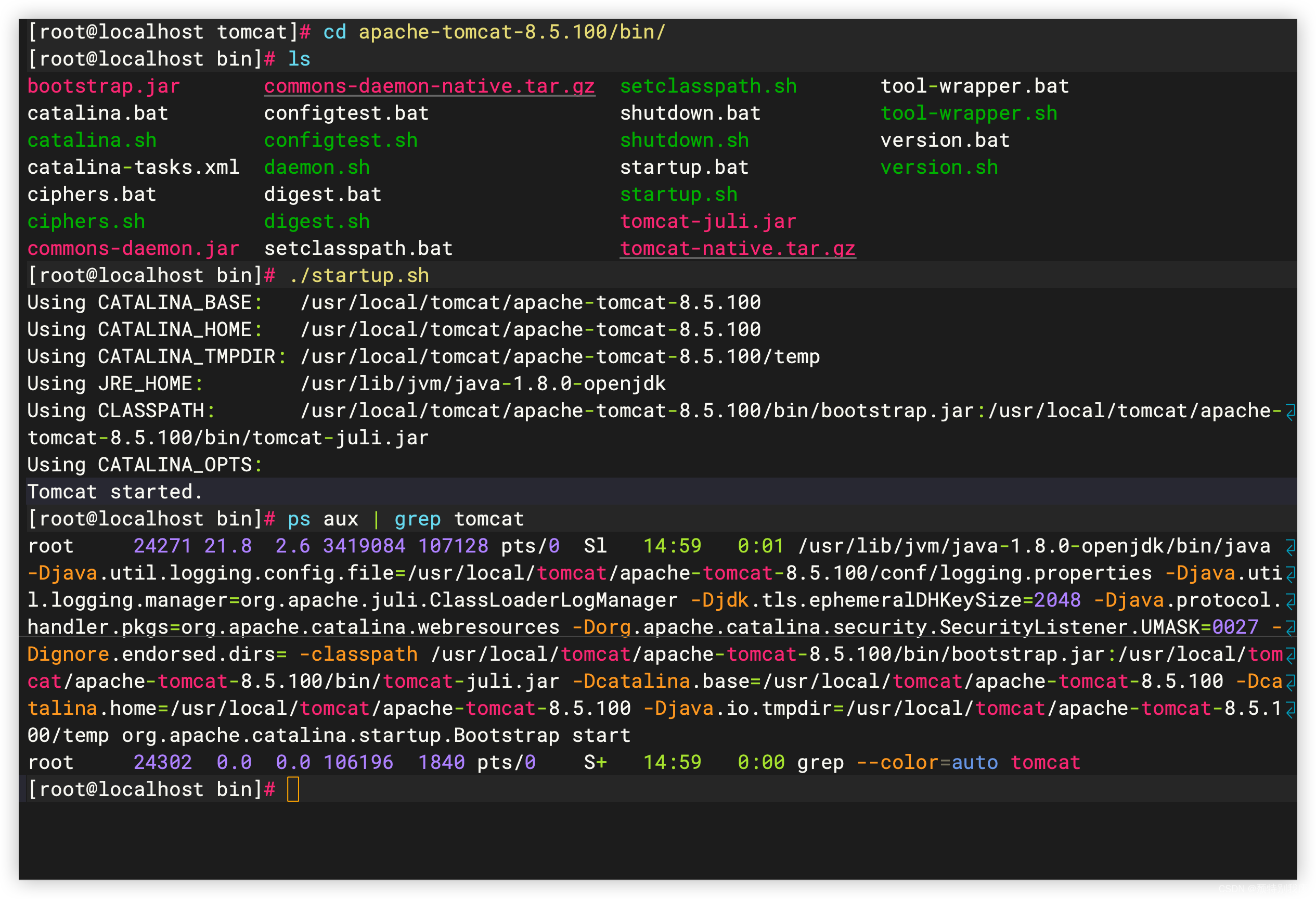 CentOS7安装配置Tomcat环境并开机启动_centos 启动tomcat-CSDN博客