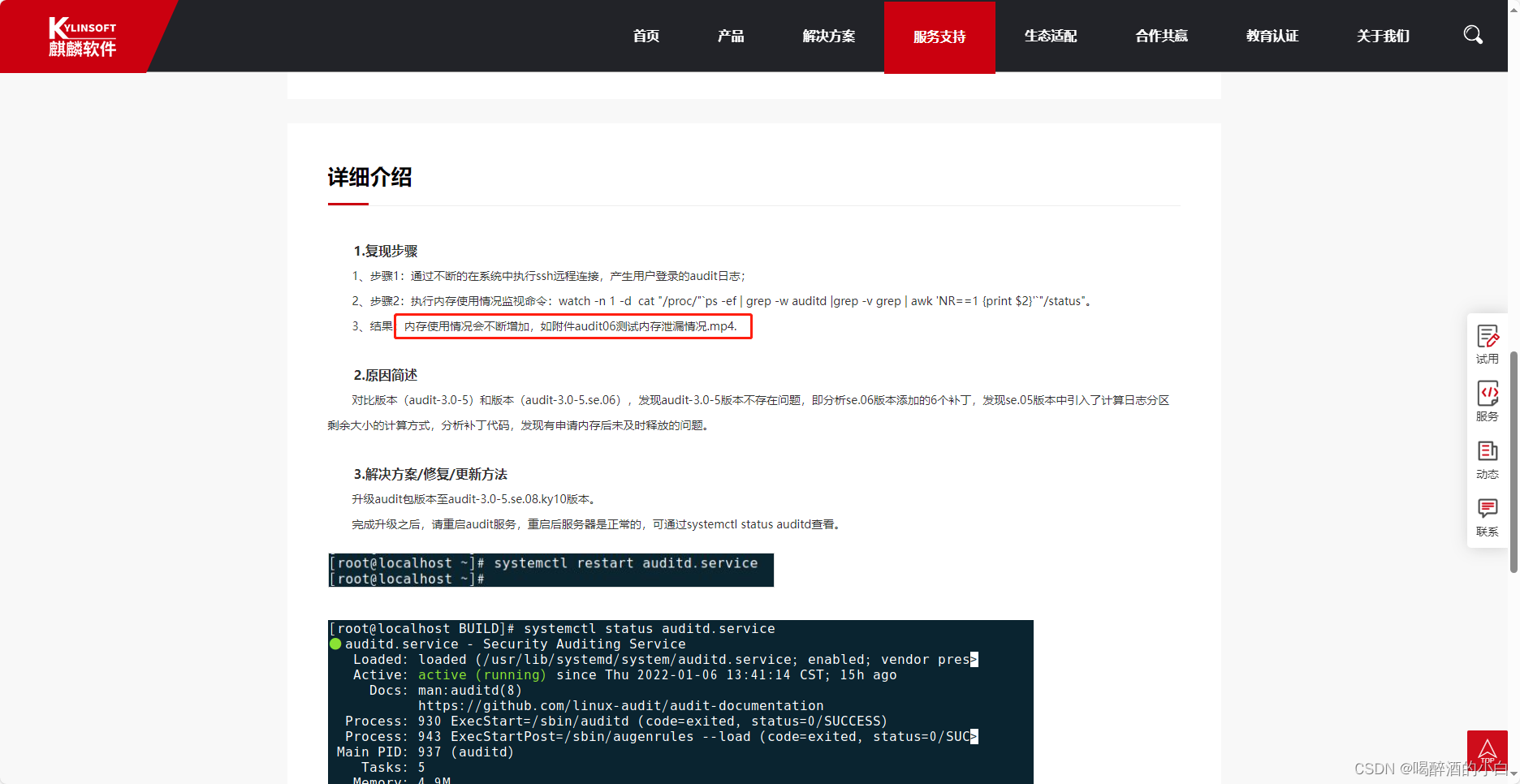 麒麟系统关闭auditd-CSDN博客