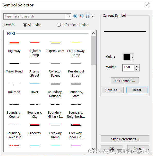ArcGIS空间数据制图_arcmap符号样式dashed-CSDN博客