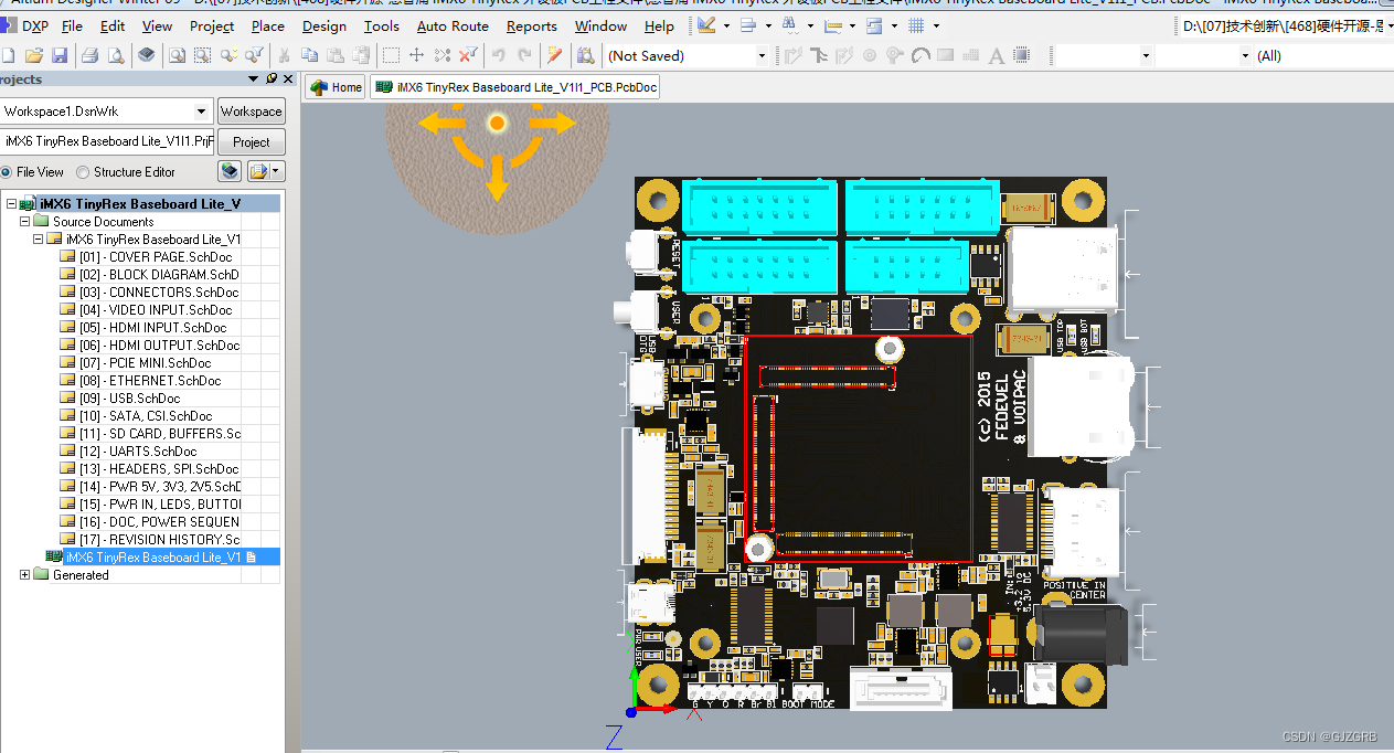 基于 iMX6Q CORTEX-A9 核心板 TinyRex 外设应用开发底板硬件（原理图+PCB） 工程文件-CSDN博客