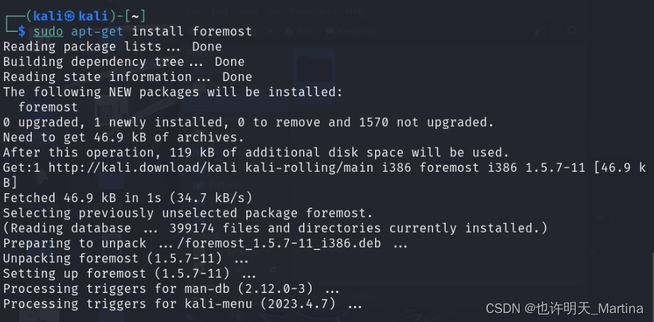 kali系统上安装foremost遇到问题：Unable to locate package解决办法_unable to locate package foremost-CSDN博客