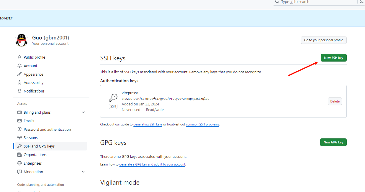 github克隆拉取项目，创建publicKey，解决Key is invalid. You must supply a key in OpenSSH public key format ...