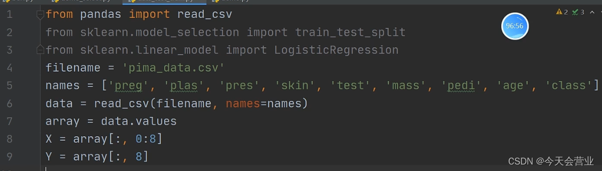 6.2选择模型：评估算法（分离训练数据集和评估数据集）【pima_data.csv数据集】-CSDN博客