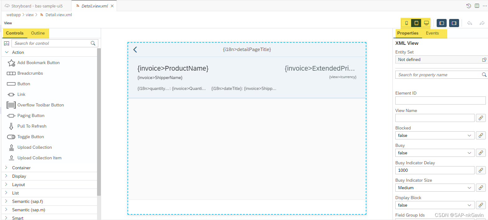 SAP Business Application Studio(BAS)中Mock Server, Layout Editor, Reusable Libraries的使用_sap-fe ...