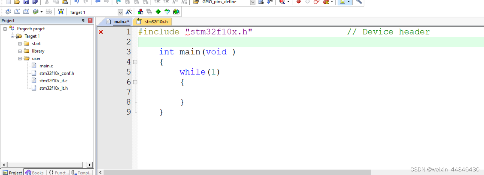 Keil5里“stm32f10x.h“出现报错咋办？_#include "stm32f10x.h"报错-CSDN博客