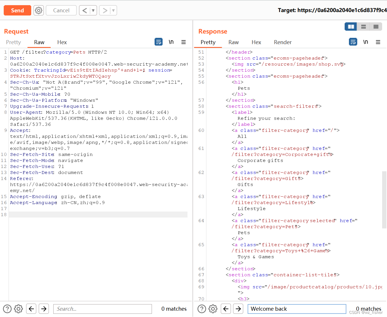 portswigger靶场之sql注入（七）_如何能sql注入 通过swagger-CSDN博客