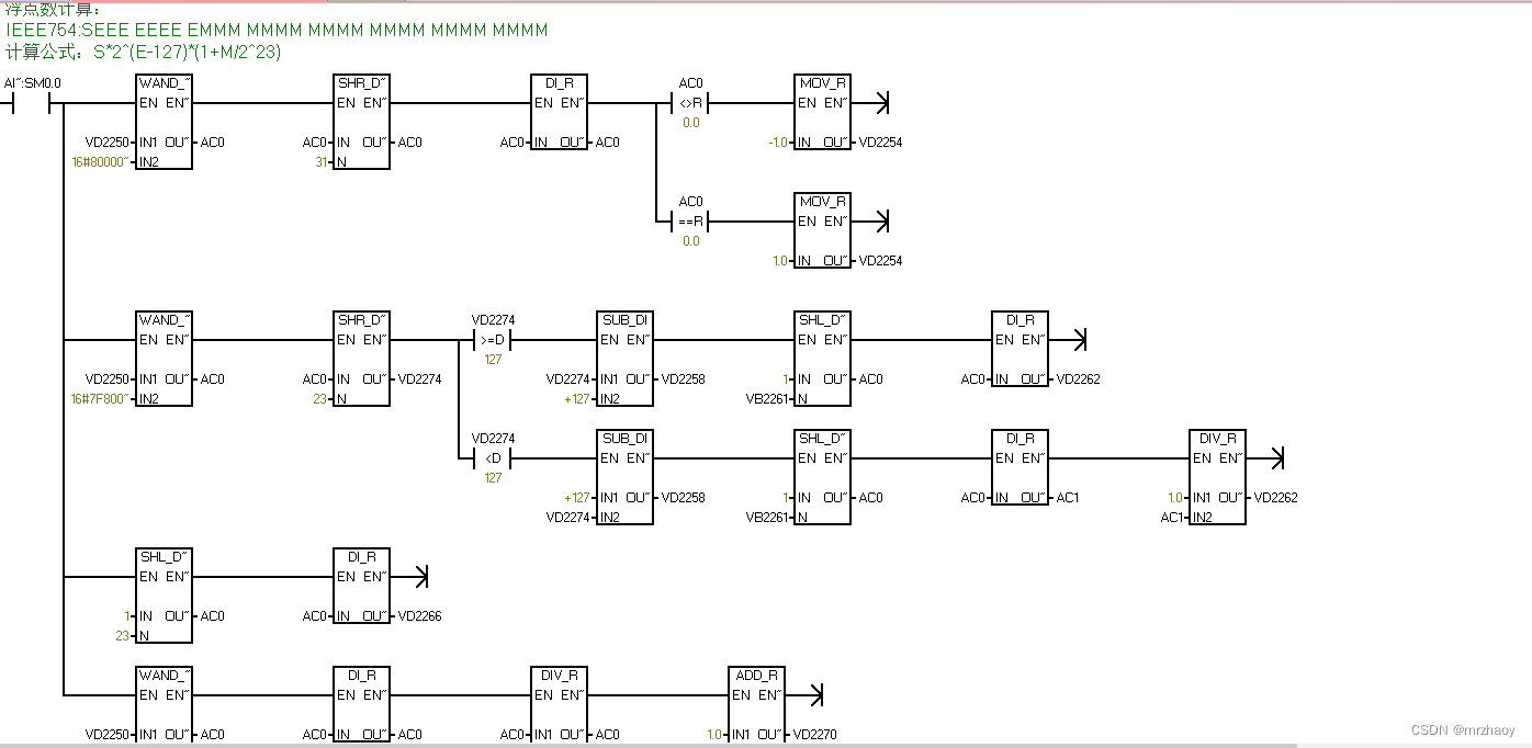西门子PLC接收的ModbusRTU数据帧中IEEE754 格式4字节数据转为浮点数转换程序_vd寄存器内数据转换成float数据-CSDN博客
