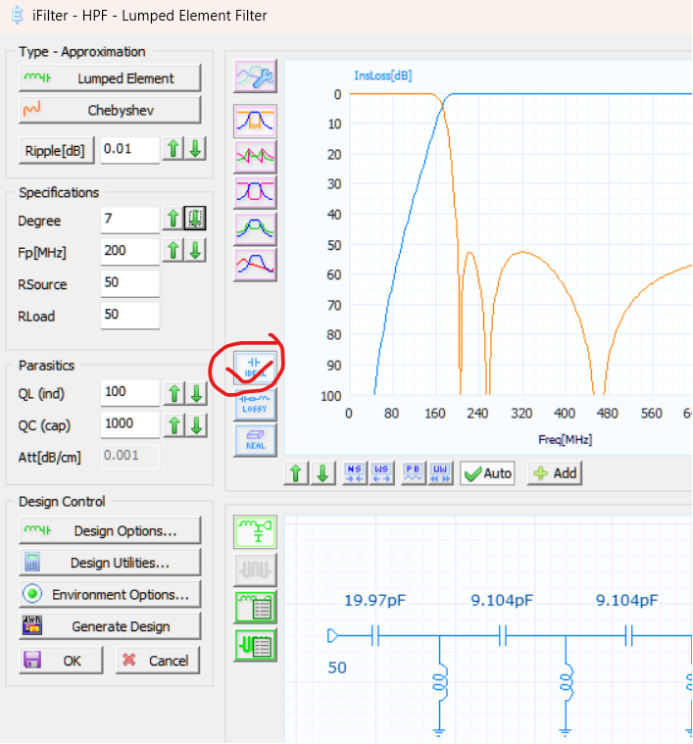 AWM微波设计软件之集总参数高通滤波器设计实验_awr generate design-CSDN博客