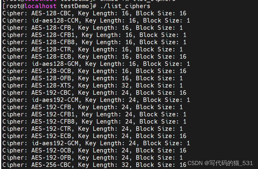 获取和打印 OpenSSL 支持的所有加密算法及其相关信息_openssl查看支持的算法-CSDN博客