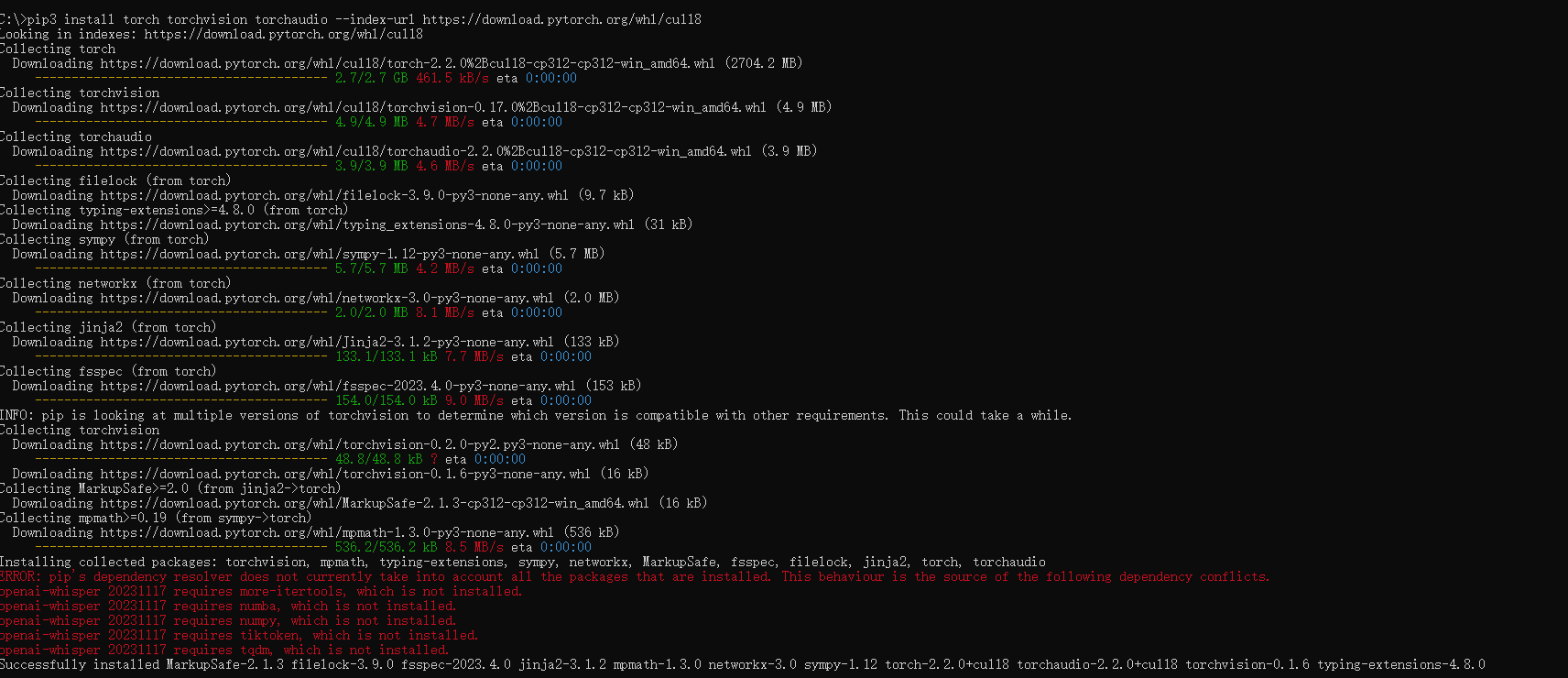 win10 下python pip 安装 numba（llvmlite)和torch_failed to build llvmlite error: could not build wh-CSDN博客