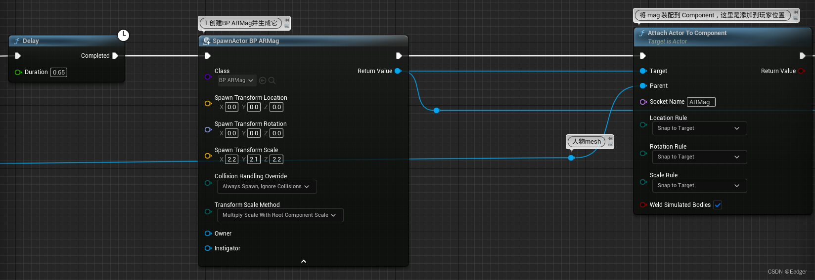 UE5怎么做枪械换弹夹(带丢弃弹夹飞出)制作笔记_ue5weapon socket-CSDN博客