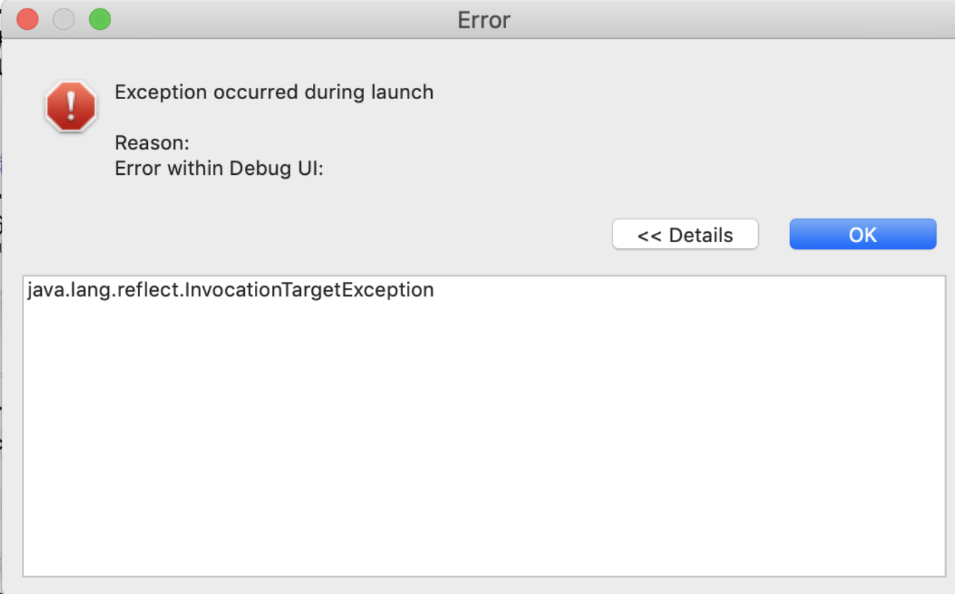 eclipse 启动项目服务的时候，报 Error within Debug UI: java.lang.reflect.InvocationTargetException-CSDN博客