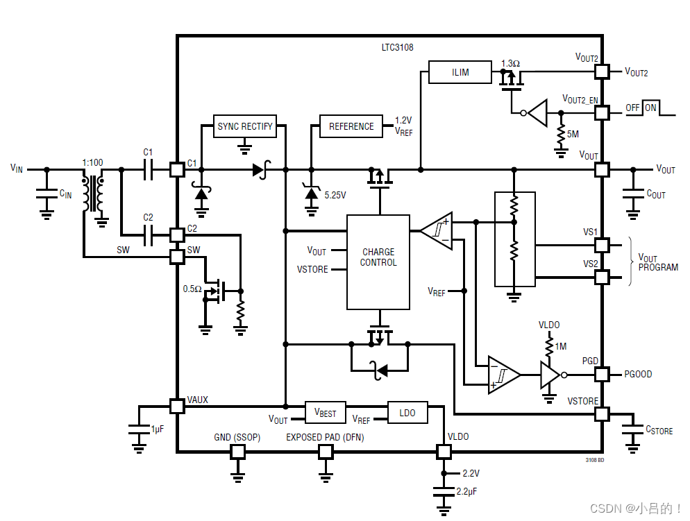 超低输入能源管理芯片LTC3108、LTC3108-1的使用方法及应用电路实例-CSDN博客
