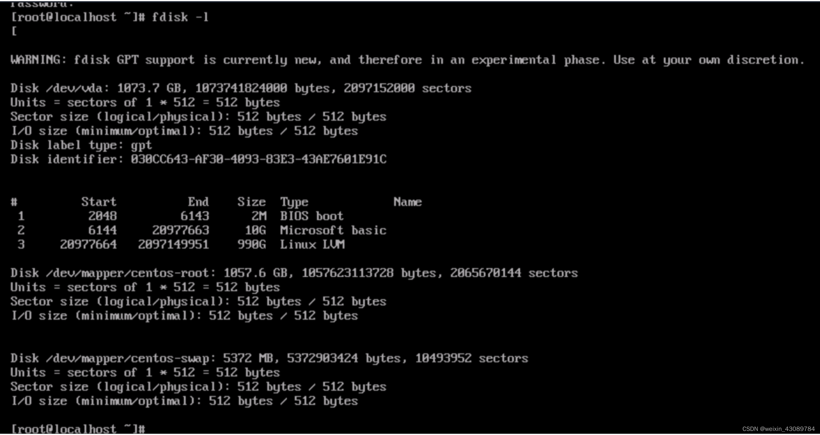 Centos7使用GPT格式分区表安装操作系统_centos7硬盘分区gpt-CSDN博客