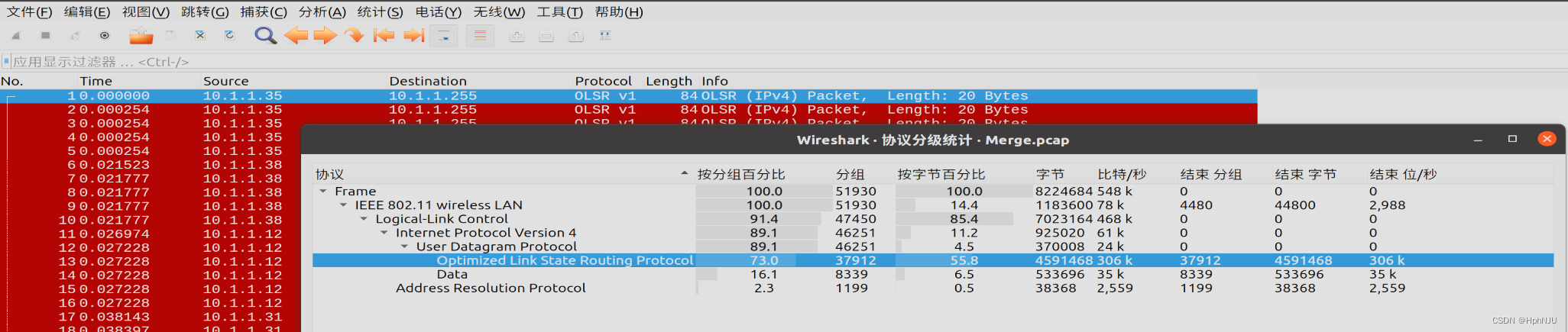 NS3：FlowMonitor设计讲解 和 路由协议控制开销分析 代码 （tr文件分析 和 wireshark分析）_ns3 flowmonitor-CSDN博客