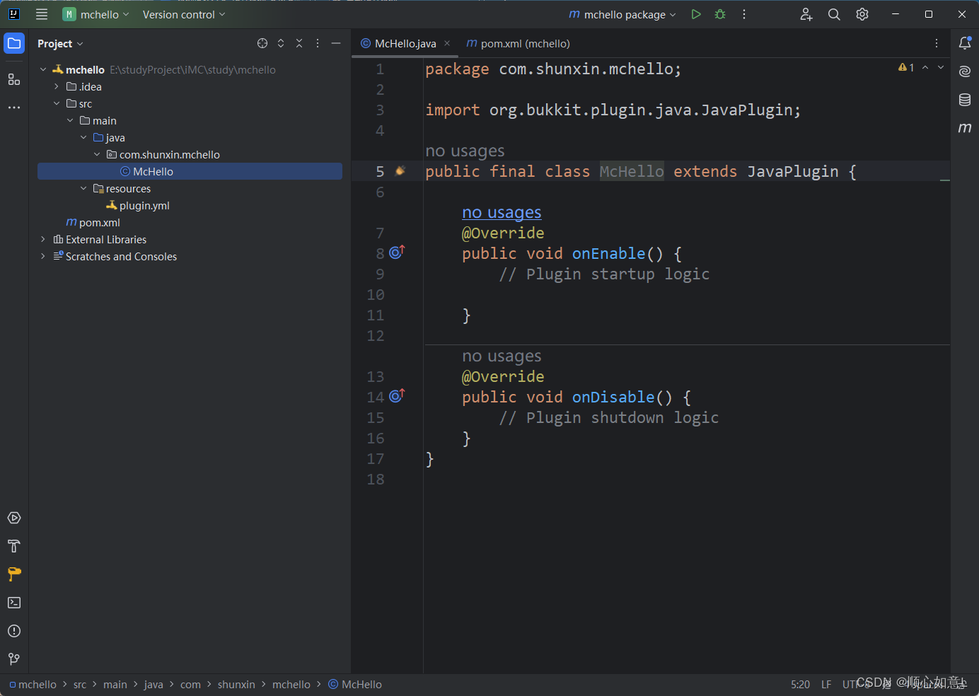 我的世界Bukkit插件开发-第二章-插件开发环境搭建-搭建基于spigot核心的服务器-IDEA创建第一个插件工程......_mc插件开发-CSDN博客