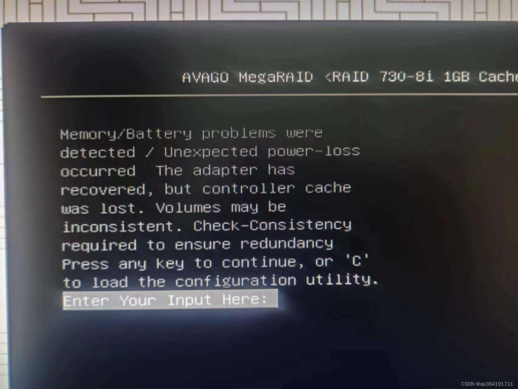 联想服务器，阵列卡缓存报错_check-consistency requied to ensure-CSDN博客