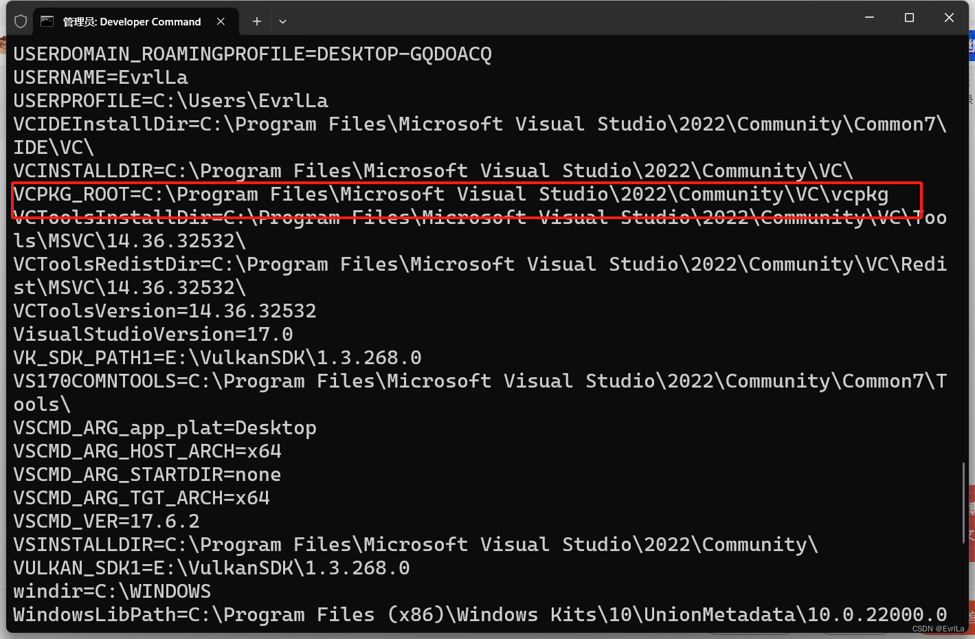 解决warning: The vcpkg E:\vcpkg\vcpkg.exe is using detected vcpkg root E:\vcpkg and ignoring ...