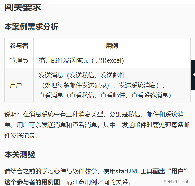 头歌实践教学平台、软件需求分析与建模、面向对象分析之用例图、闯关答案、uml头歌用例图 Csdn博客