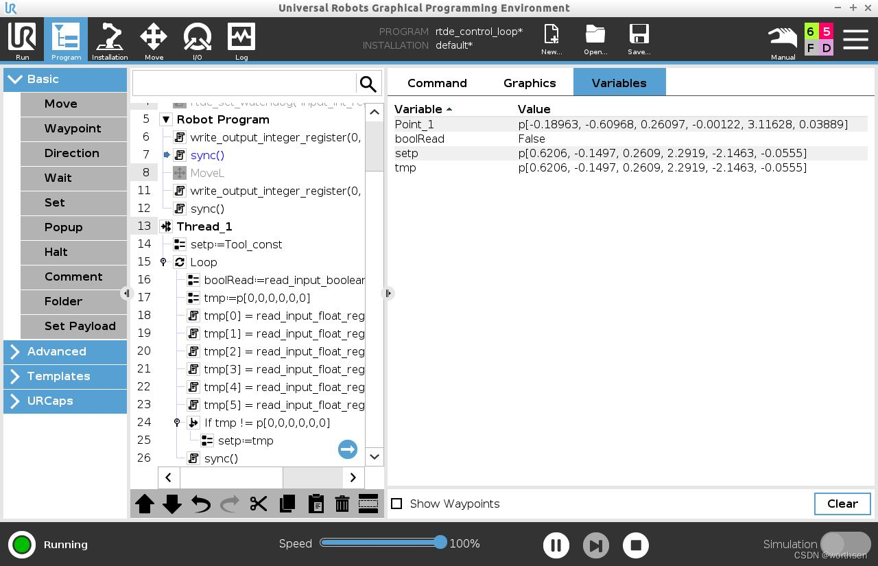 翻译--指南和示例：通过 TCP/IP 远程控制 UR_urscript-CSDN博客