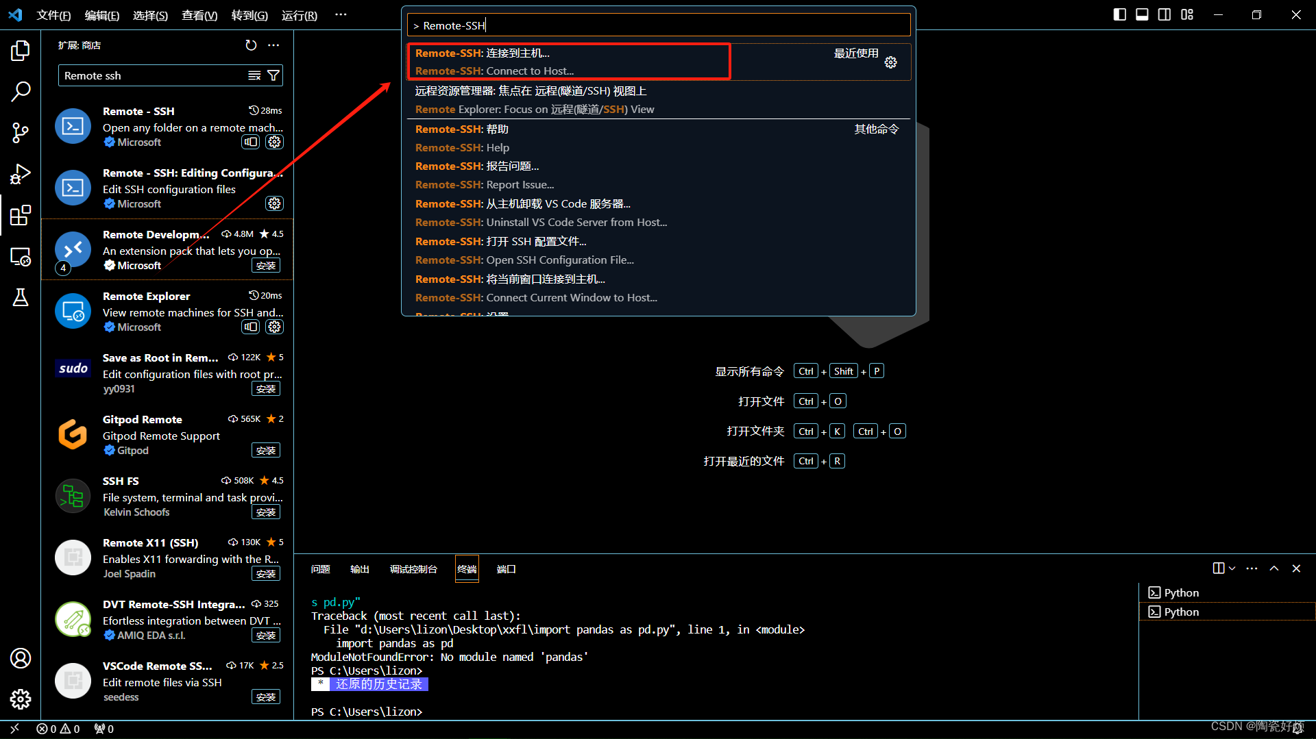 VSCode远程连接ubuntu主机/树莓派_vscode接ubuntu-CSDN博客