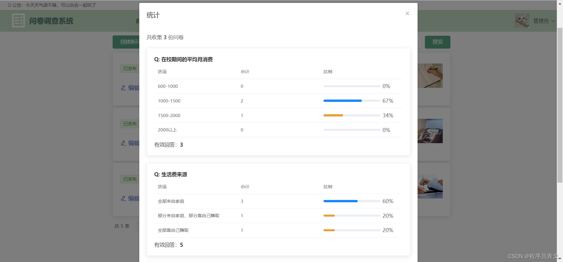 GitHub - xqnode/xm-Questionnaire-management: 基于 Springboot+Vue前后端分离的 【问卷调查管理系统】，系统代码全部原创，并提供带敲视频和笔记