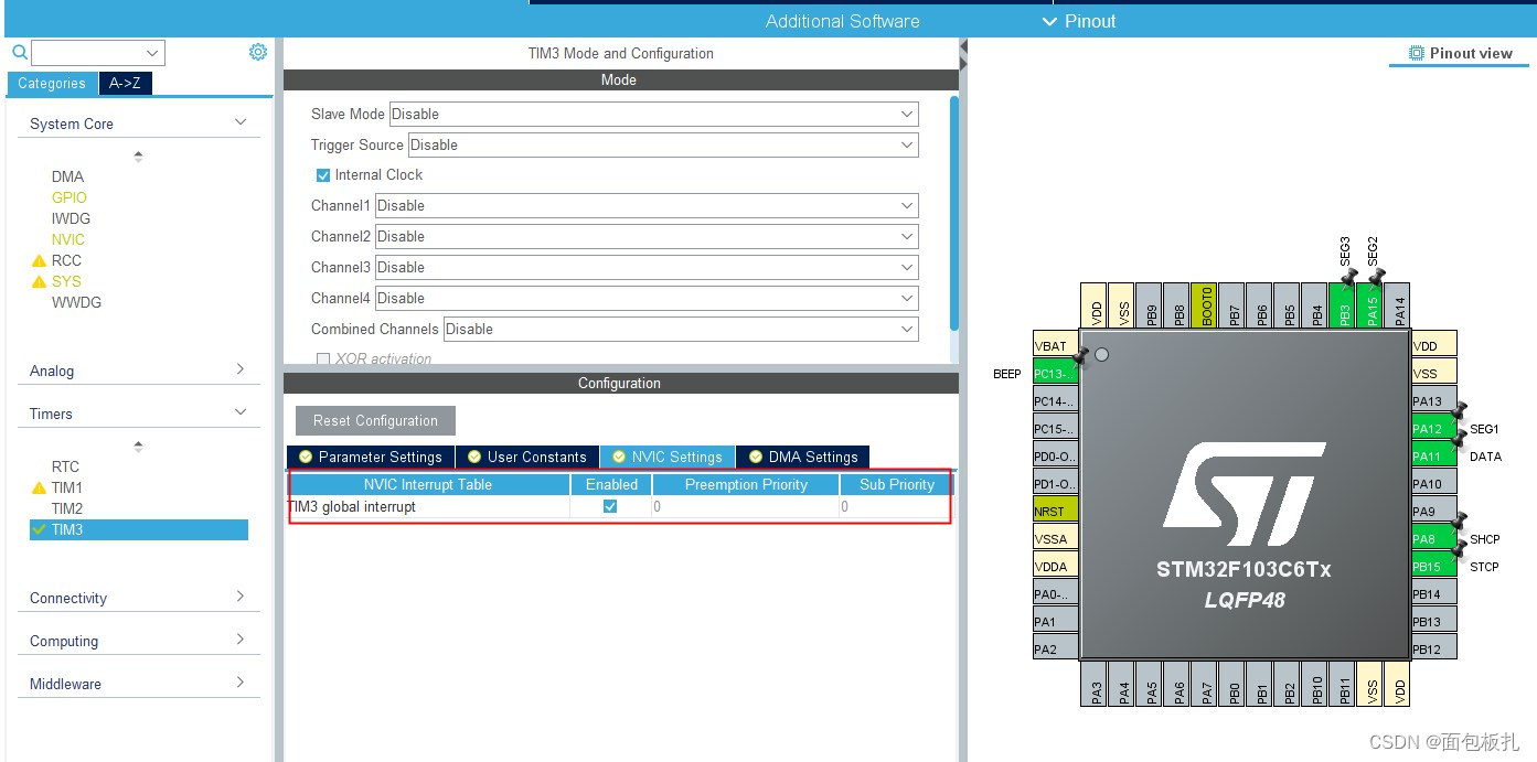 【stm32halproteus】系列学习教程 Timer定时器应用（60s定时）stm32数码管显示时间 Csdn博客