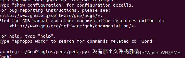 解决：warning: ~/GdbPlugins/peda/peda.py: 没有那个文件或目录，或者与pwndbg兼容使用_没有gdbinit文件启动pwndbg-CSDN博客