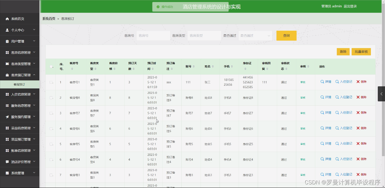 Python毕设酒店管理系统的设计与实现sb2pq（djangomysql57文档）酒店管理系统 Python Csdn博客 