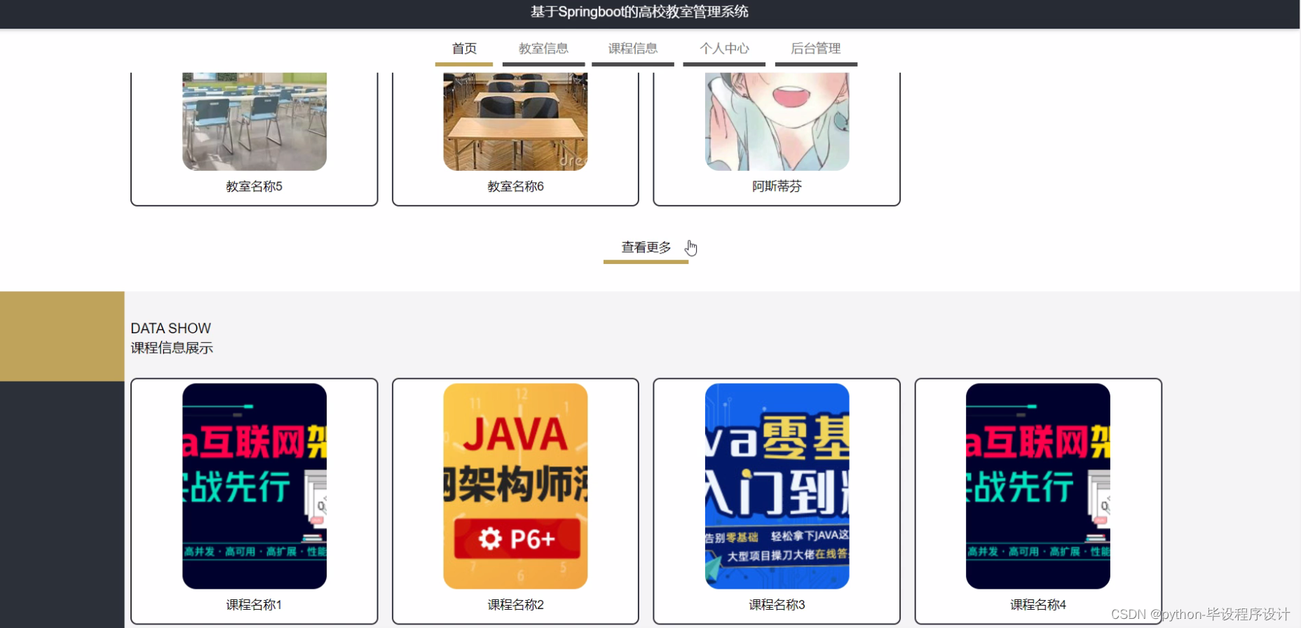 Springboot Java Php Node Python基于springboot的高校教室管理系统【计算机毕设】 Csdn博客