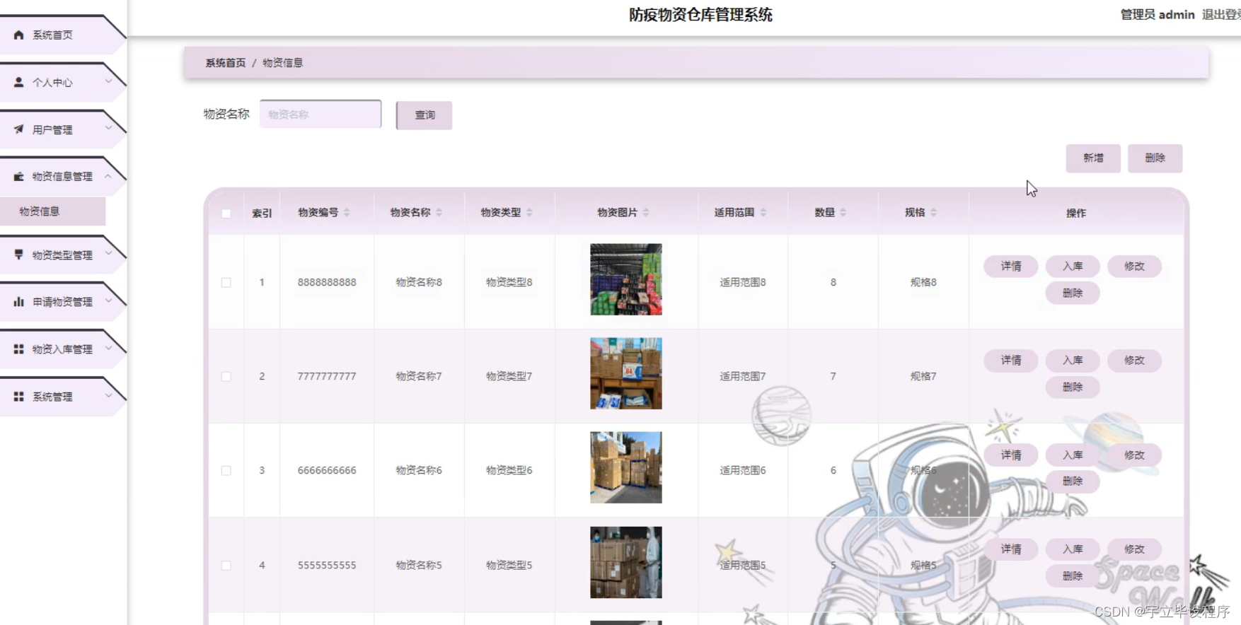 【附源码】django计算机毕业设计防疫物资仓库管理系统源码mysql论文 Csdn博客 2867