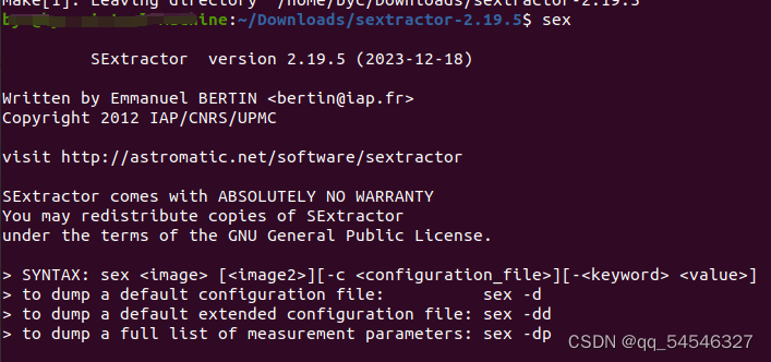 天文工具包-SExtrator安装（编译版）_天文图像extractor软件-CSDN博客
