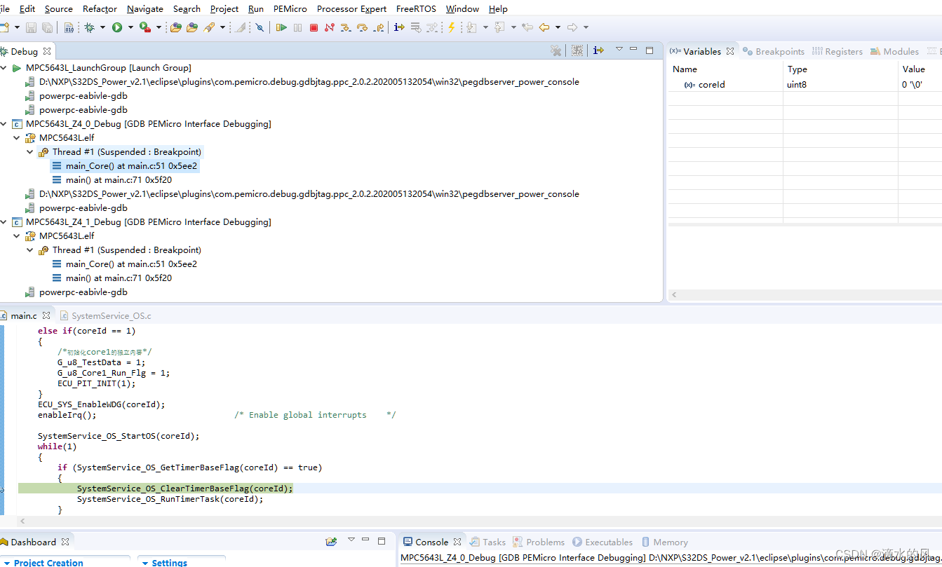 MPC5643L双核模式运行-CSDN博客