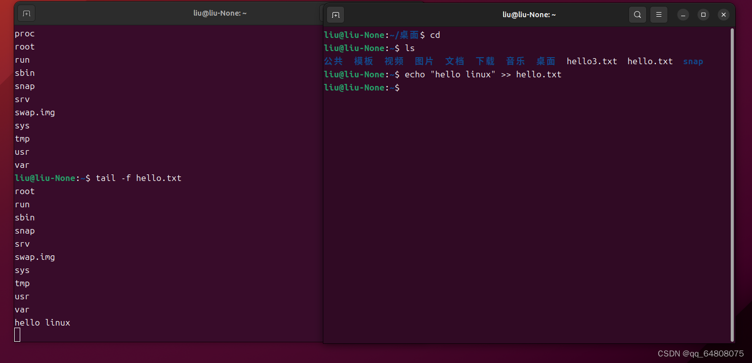 echo命令、`反引号、重定向符（＞和＞＞）、tail命令详解_echo >>-CSDN博客
